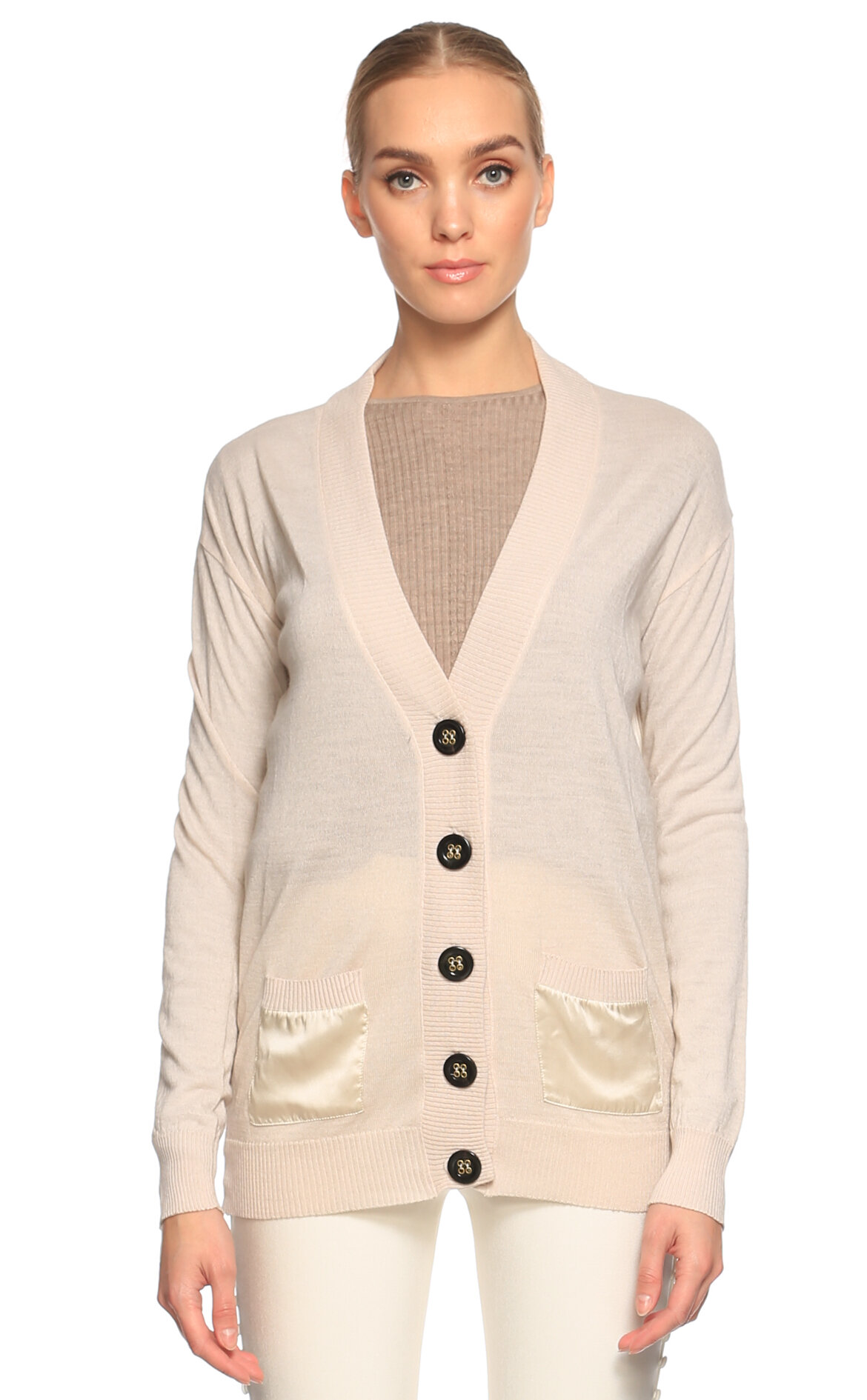 GF Ferre-GF Ferre Krem Rengi Hırka