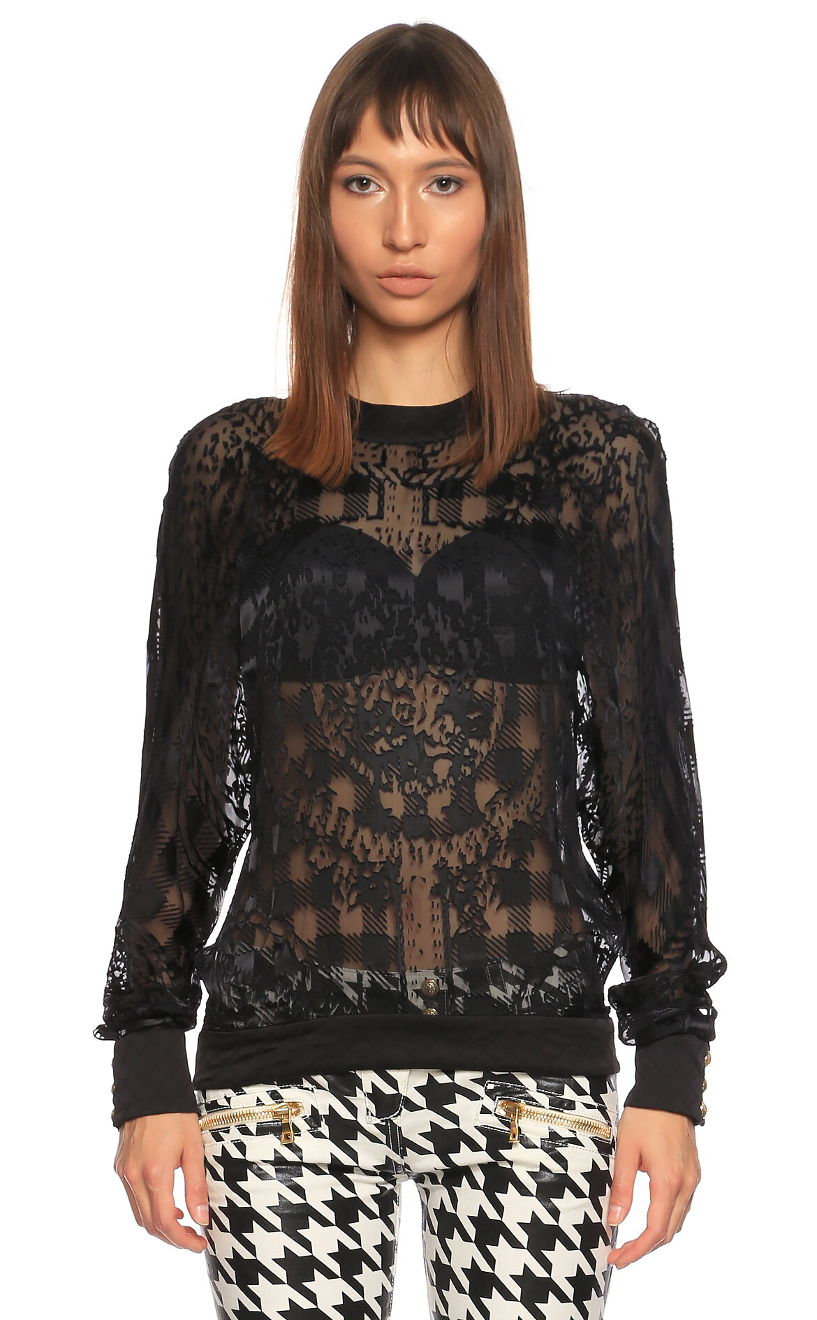 Balmain-Balmain Siyah Bluz