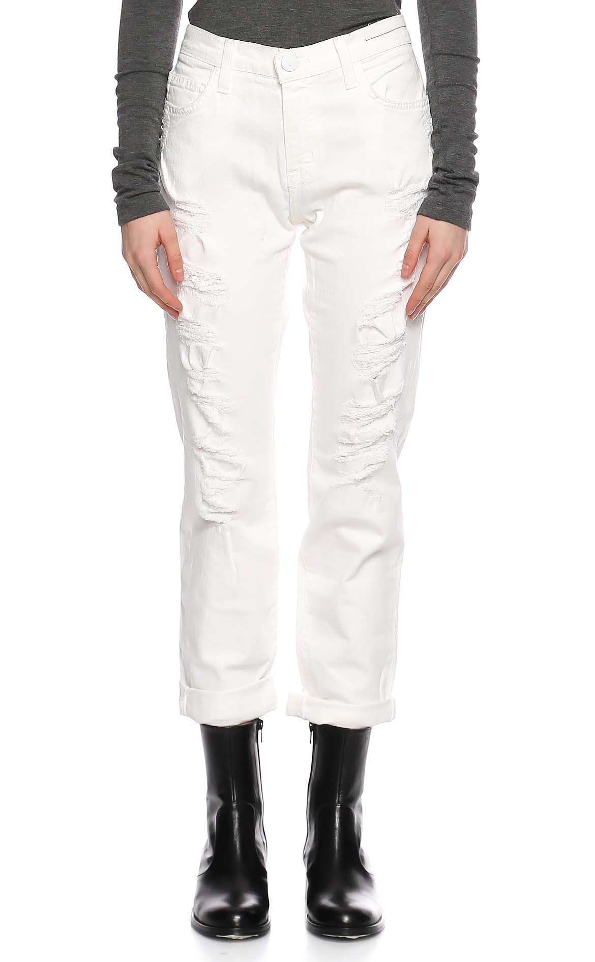 Current Elliot-Current Elliot Beyaz Jean Pantolon