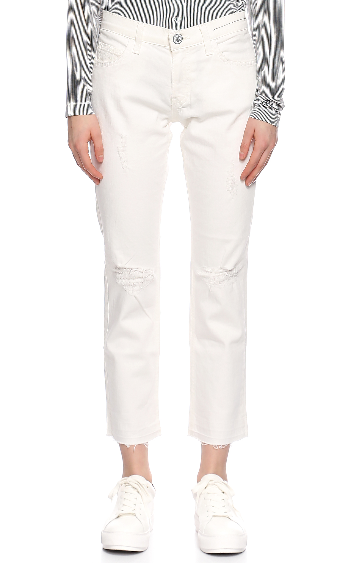 Current Elliot-Current Elliot Beyaz Jean Pantolon