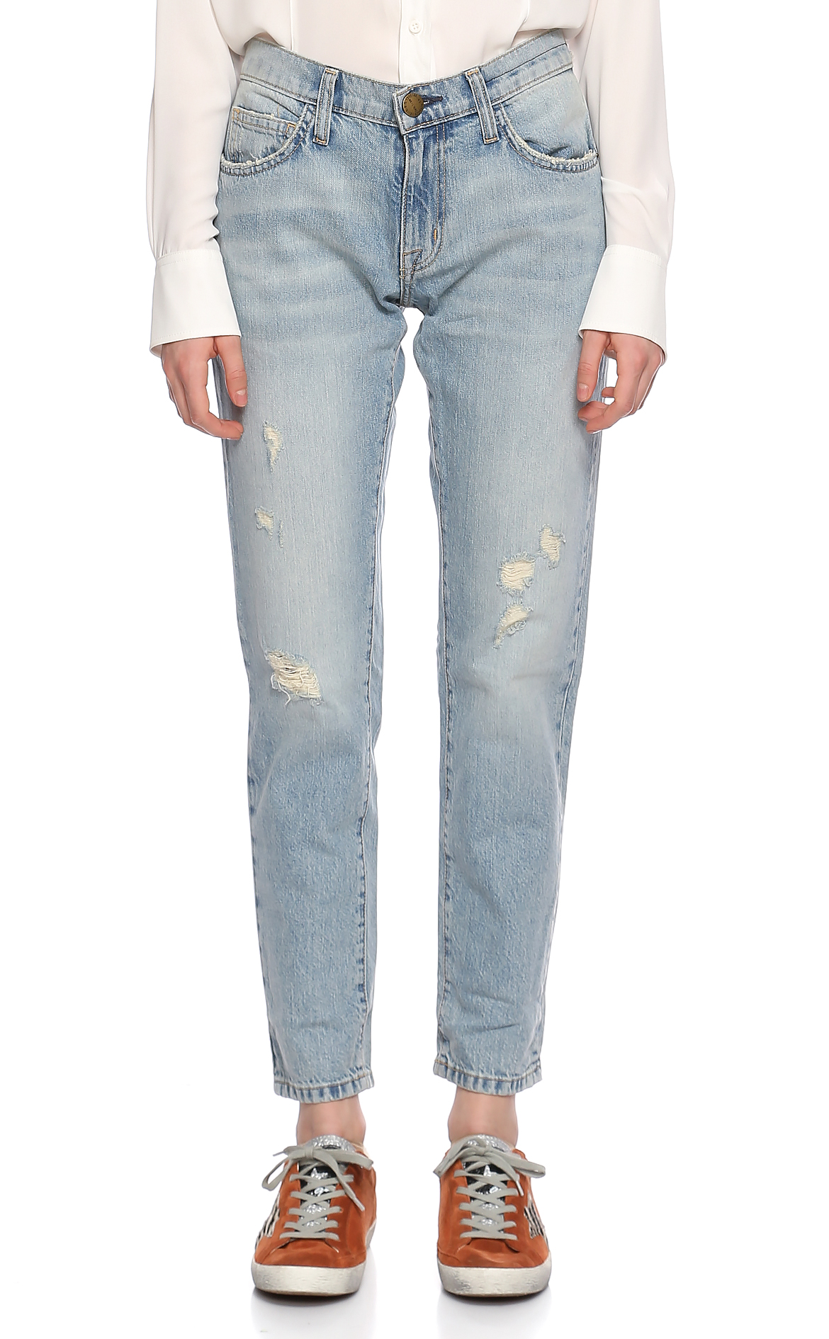 Current Elliot-Current Elliot Yamalı Açık Mavi Jean Pantolon