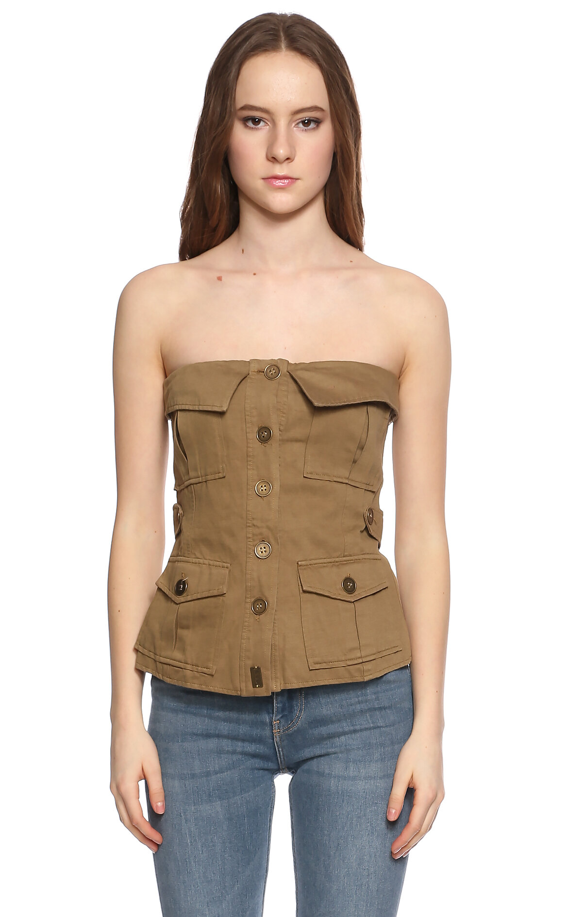 Ltd Jeans-Ltd Jeans Straplez Haki Ceket