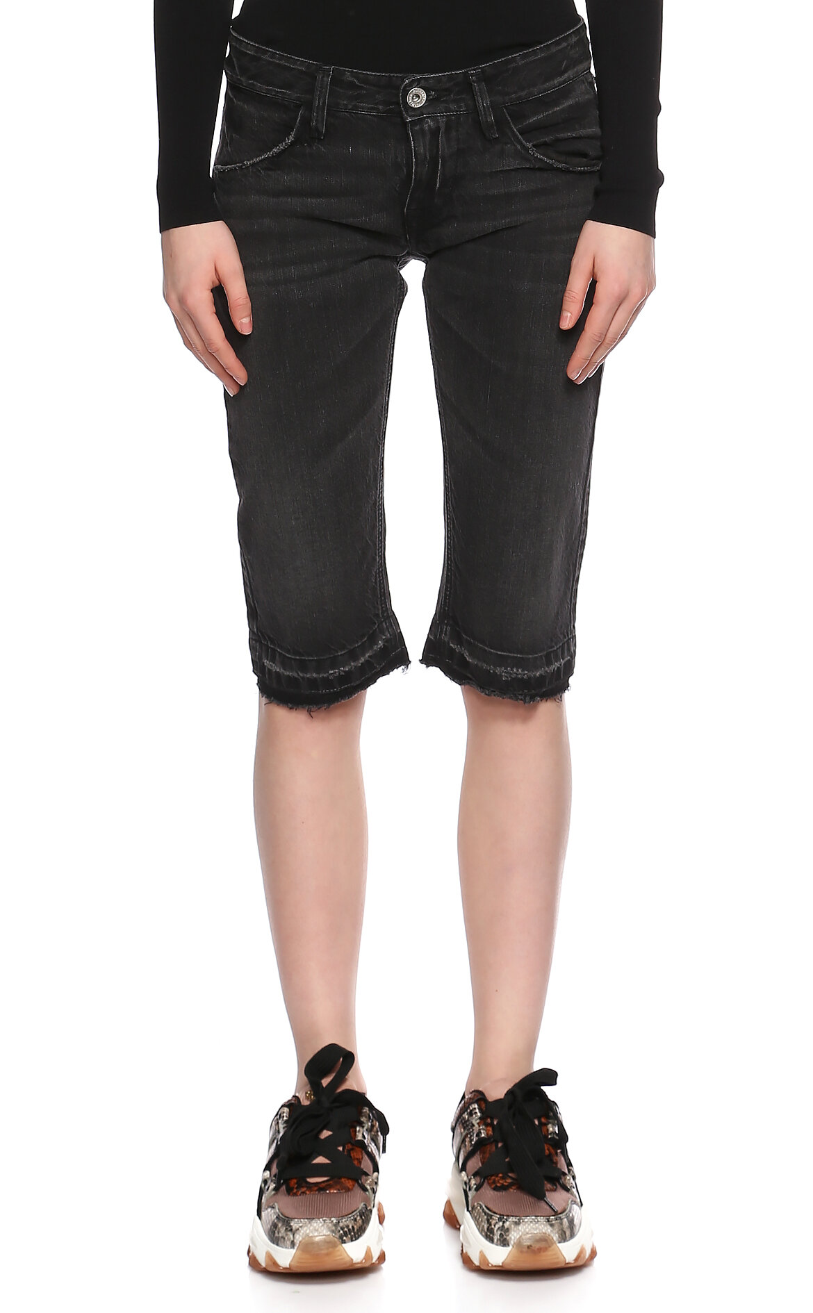 Fornarina Jeans-Fornarina Jeans Siyah Şort