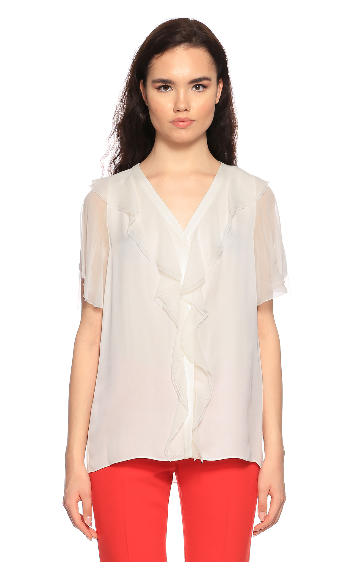 Elie Tahari-Elie Tahari Krem Rengi Bluz