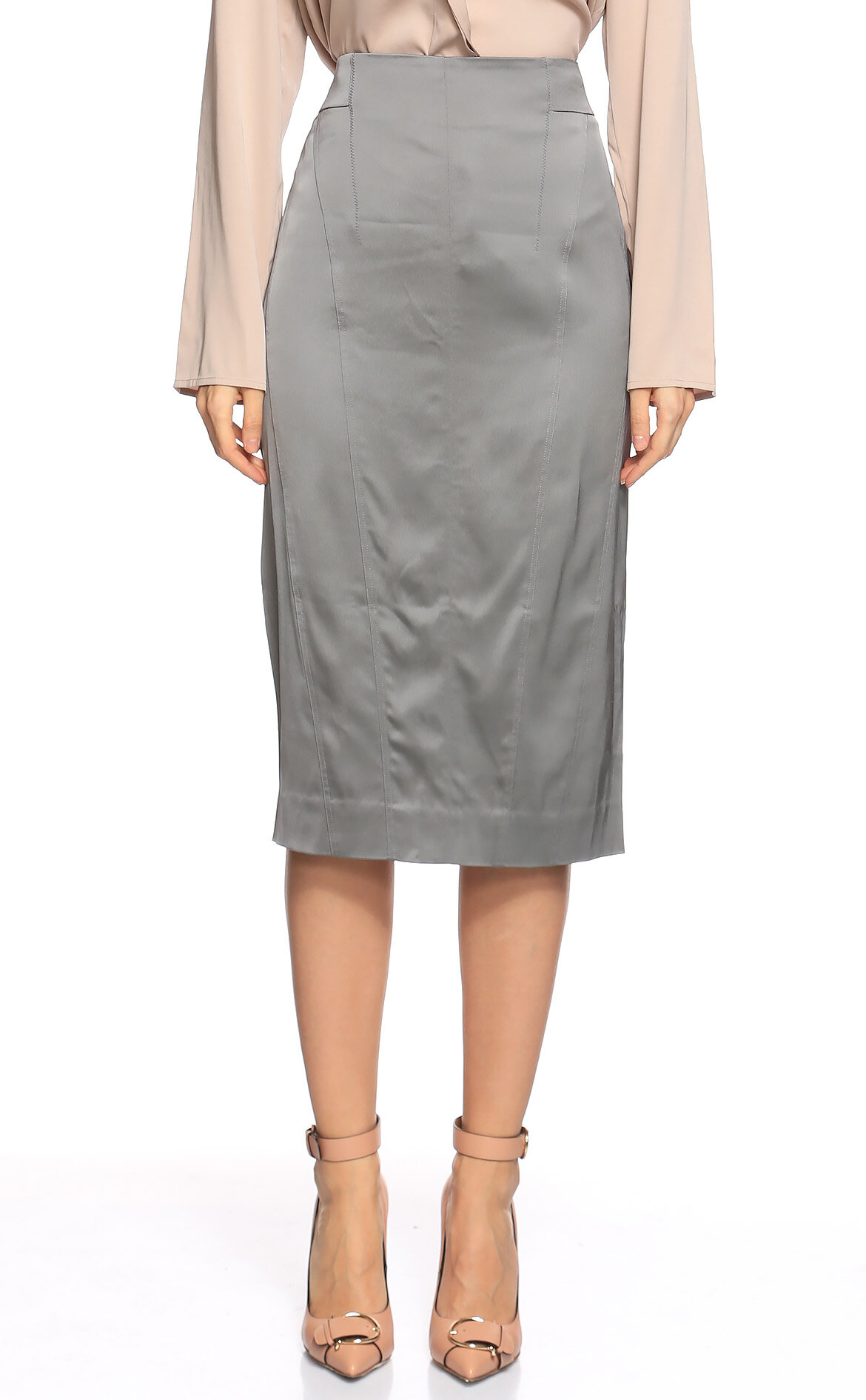 Donna Karan-Donna Karan Gri Etek