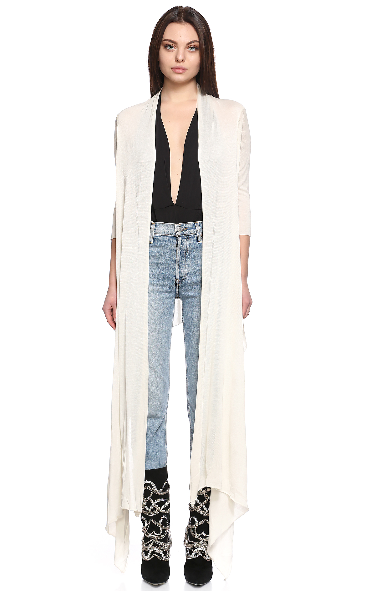 Just Cavalli-Just Cavalli Krem Triko