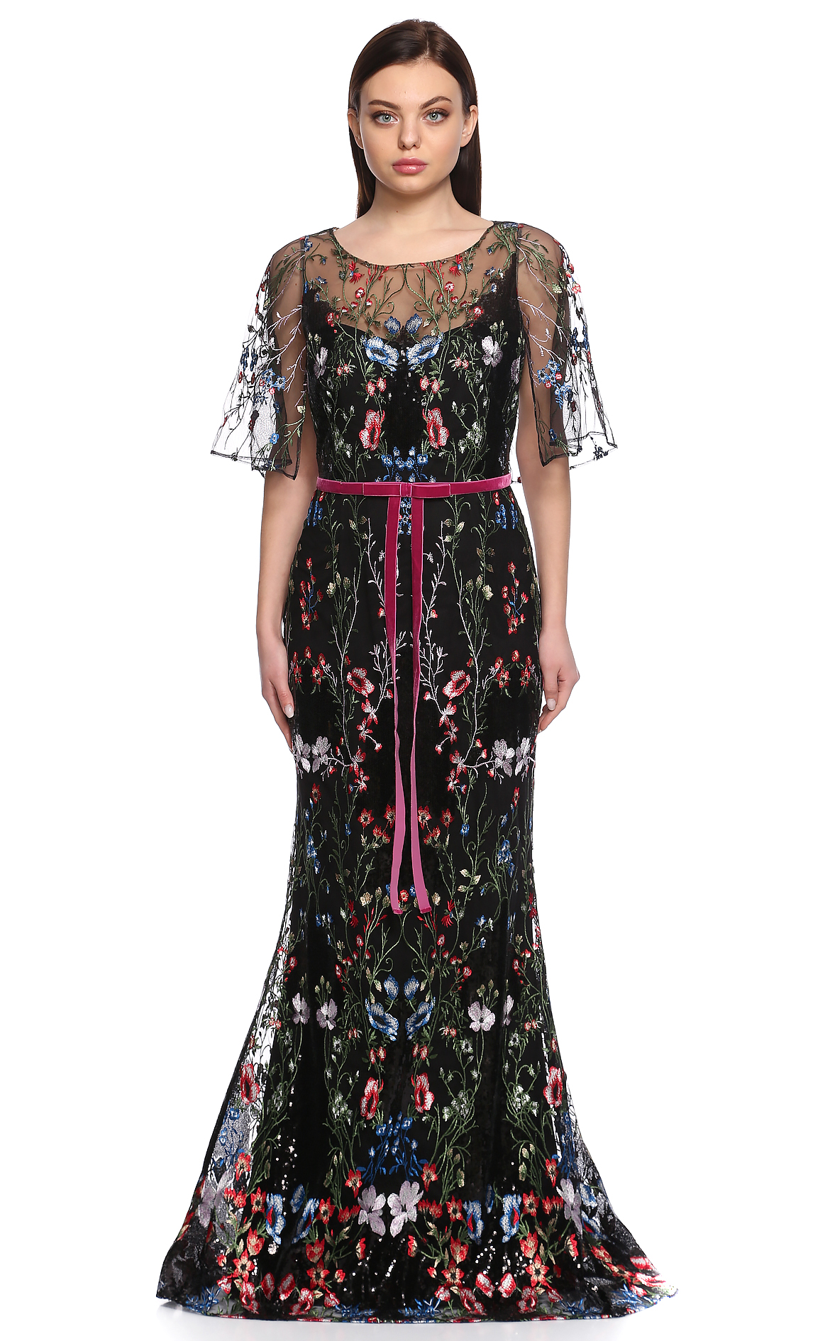 Marchesa Notte-Marchesa Notte Siyah Gece Elbisesi