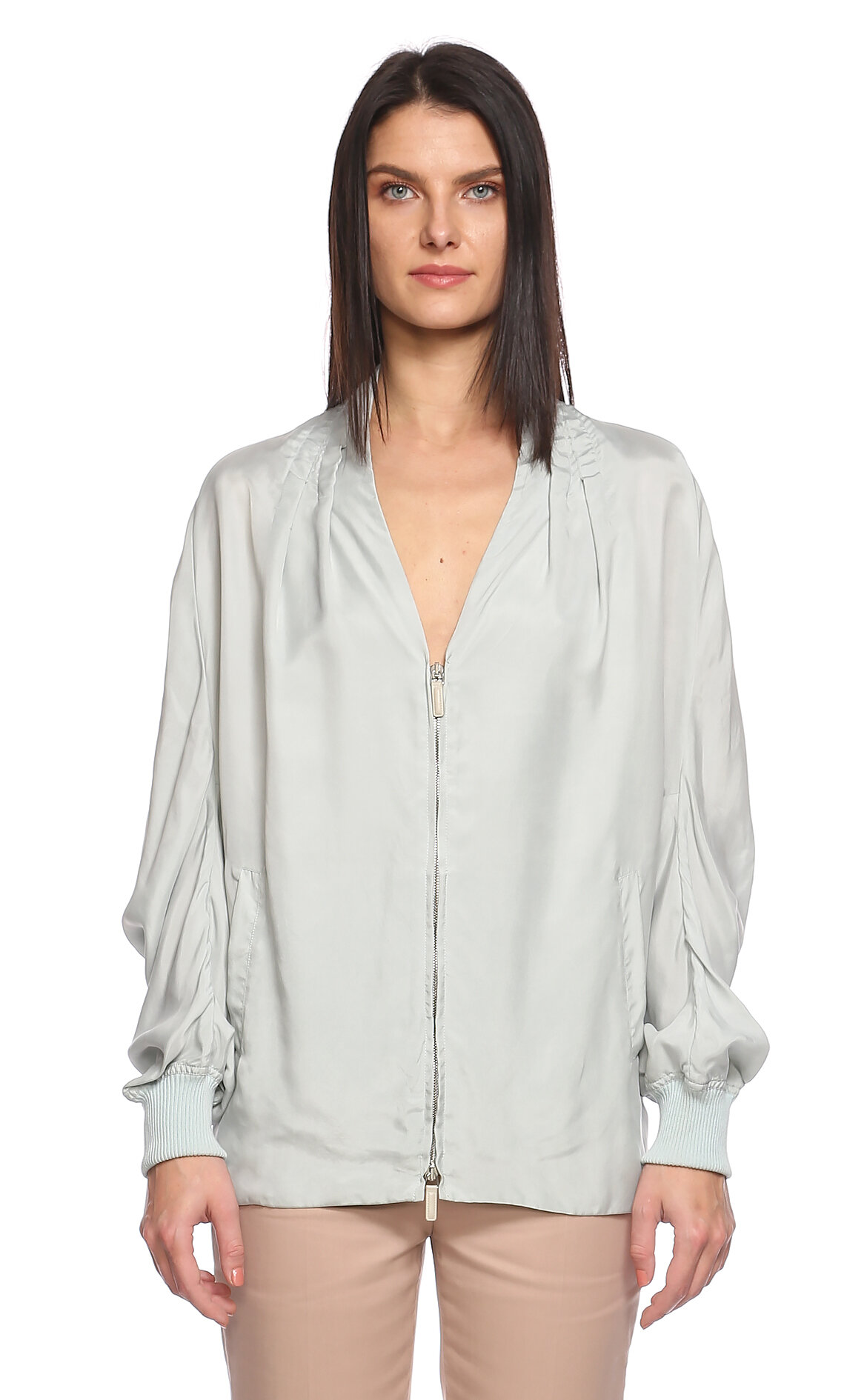 Alberta Ferretti -Alberta Ferretti Gri Ceket