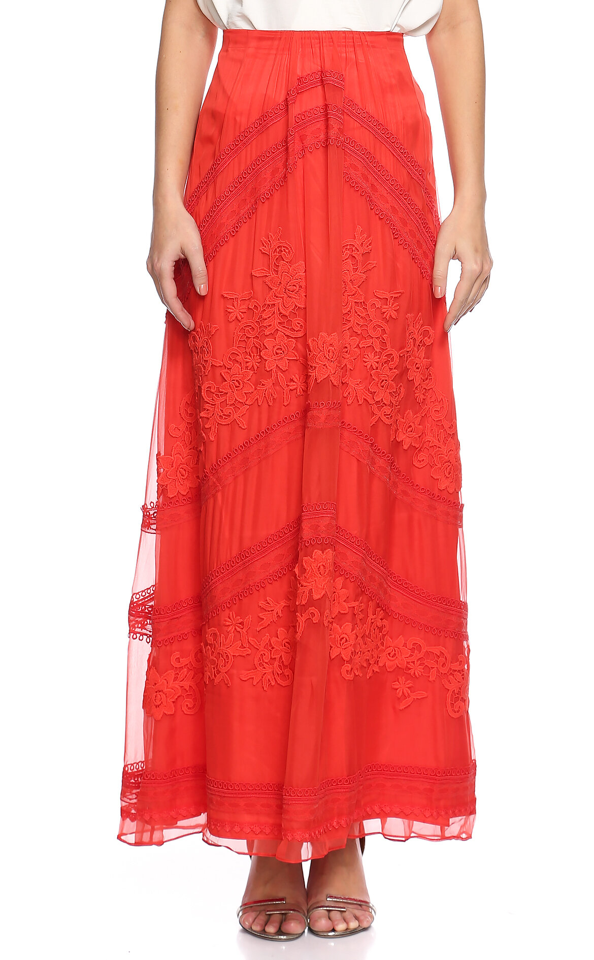 Alberta Ferretti -Alberta Ferretti  Kırmızı Etek