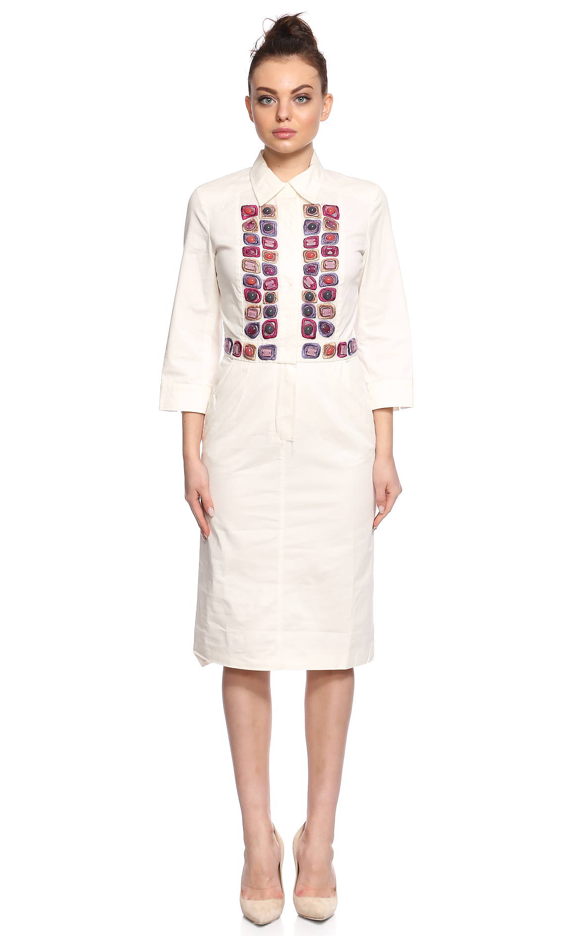 Alberta Ferretti -Alberta Ferretti  Beyaz Elbise