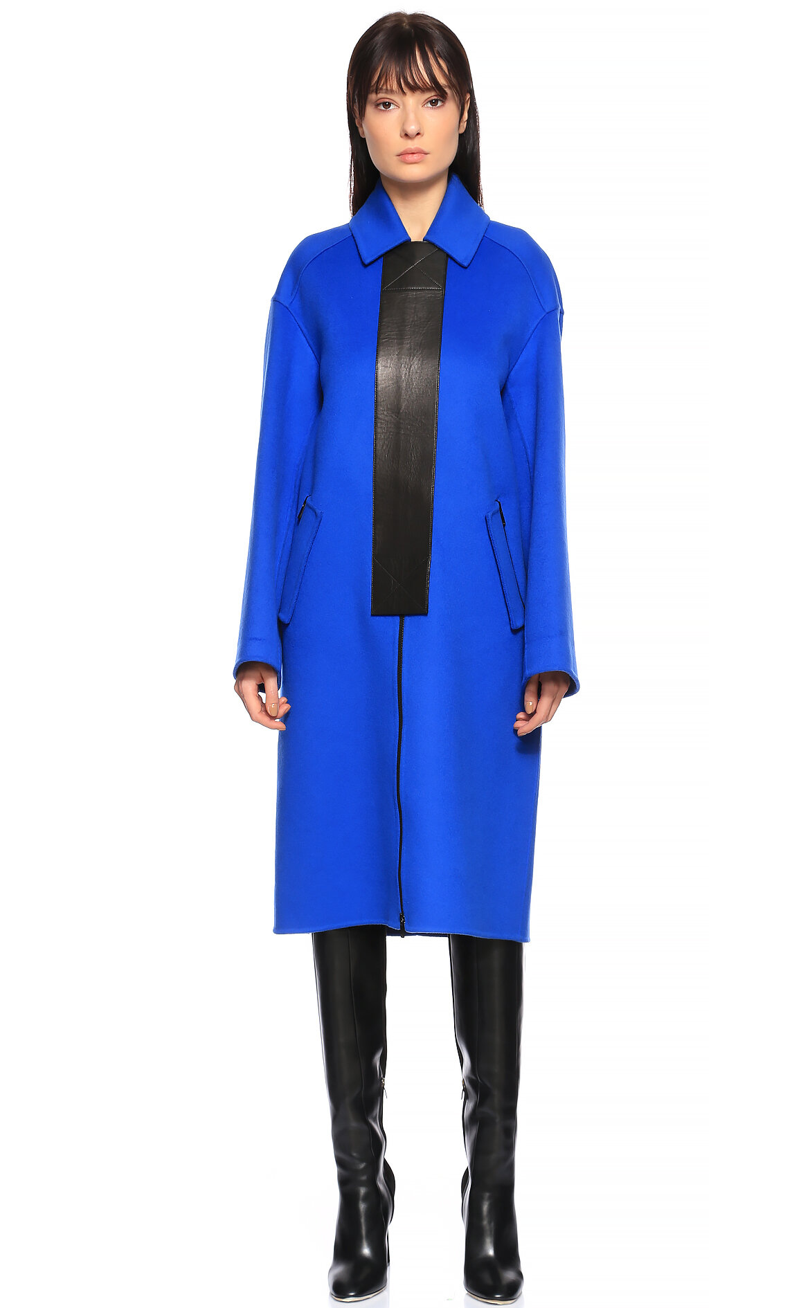 Michael Kors Collection-Michael Kors Collection Mavi Manto