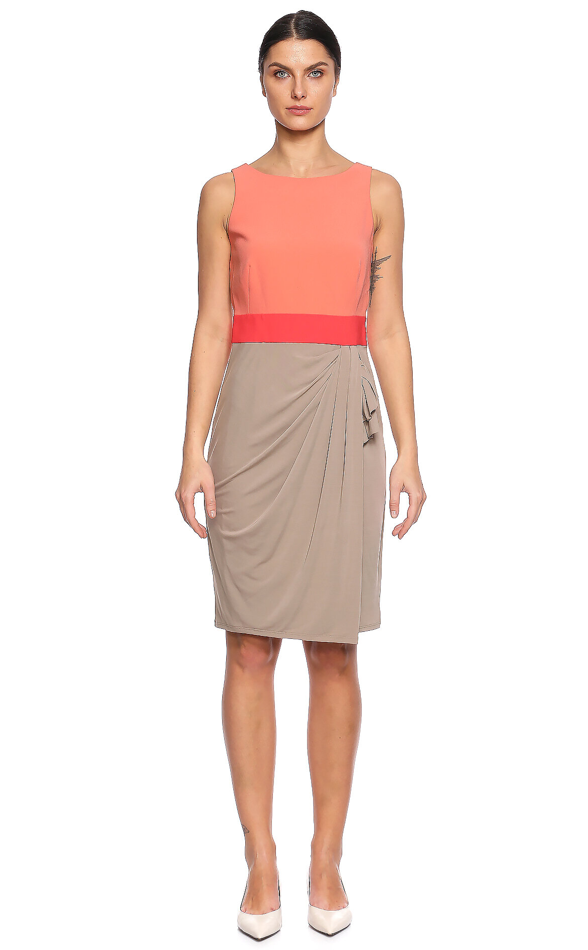 Paule Ka-Paule Ka Yavruağzı Bej Elbise