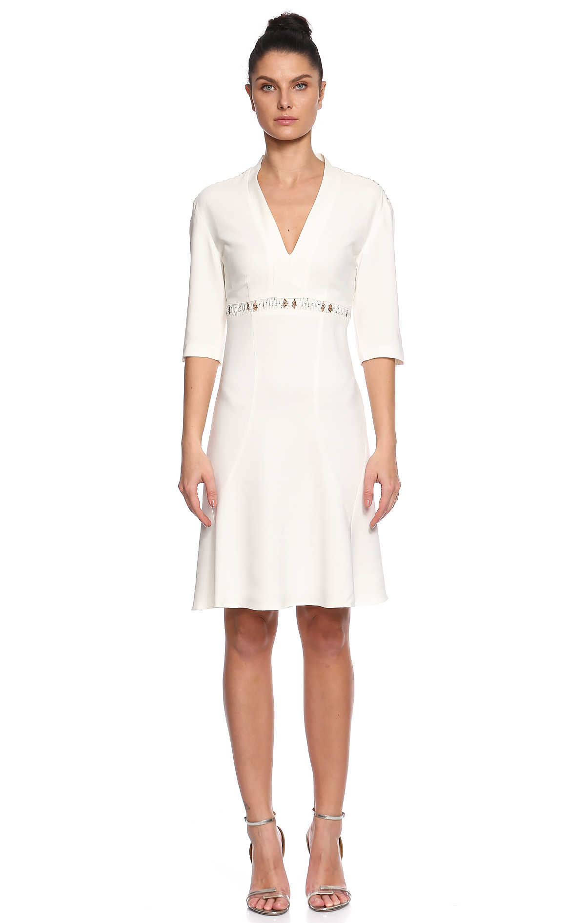 Alberta Ferretti -Alberta Ferretti  Beyaz Elbise