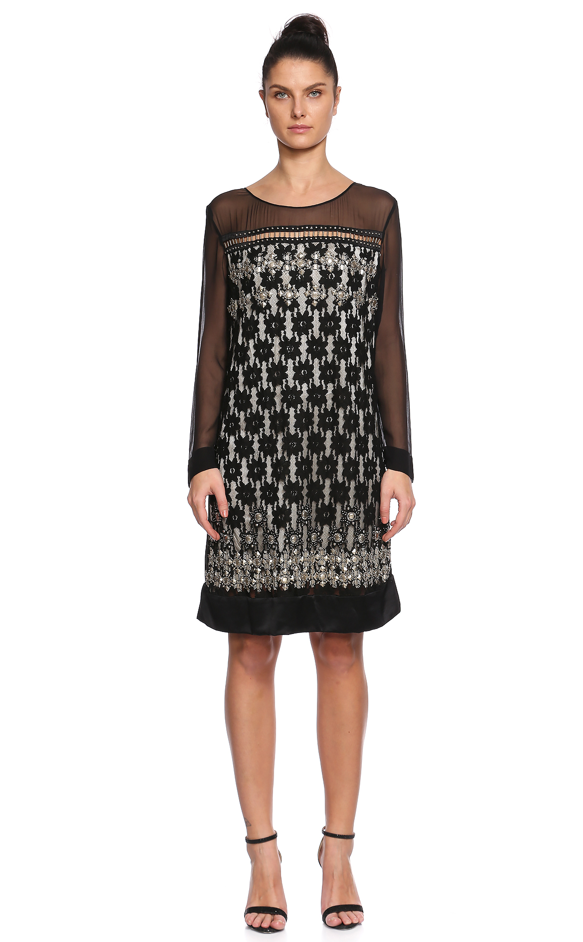 Alberta Ferretti -Alberta Ferretti  Siyah Elbise