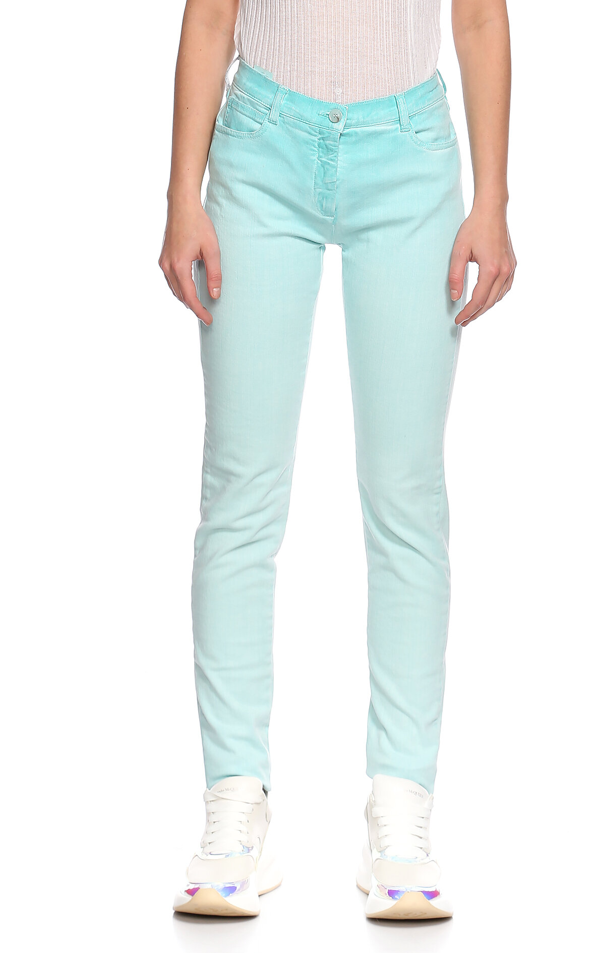 Maison Margiela-Maison Margiela Turkuaz Jean Pantolon