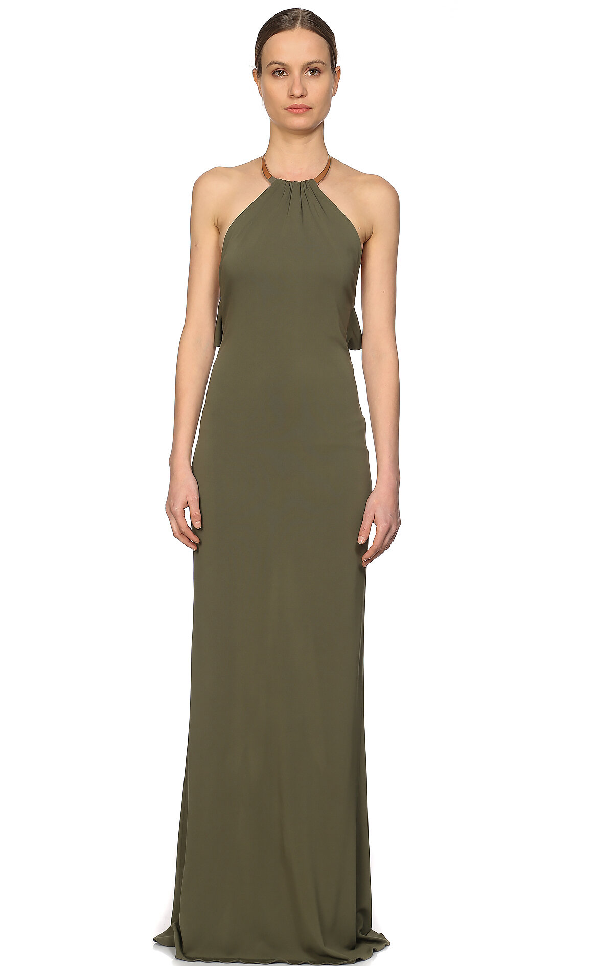 Ralph Lauren Black Label-Ralph Lauren Black Label Yeşil Uzun Elbise