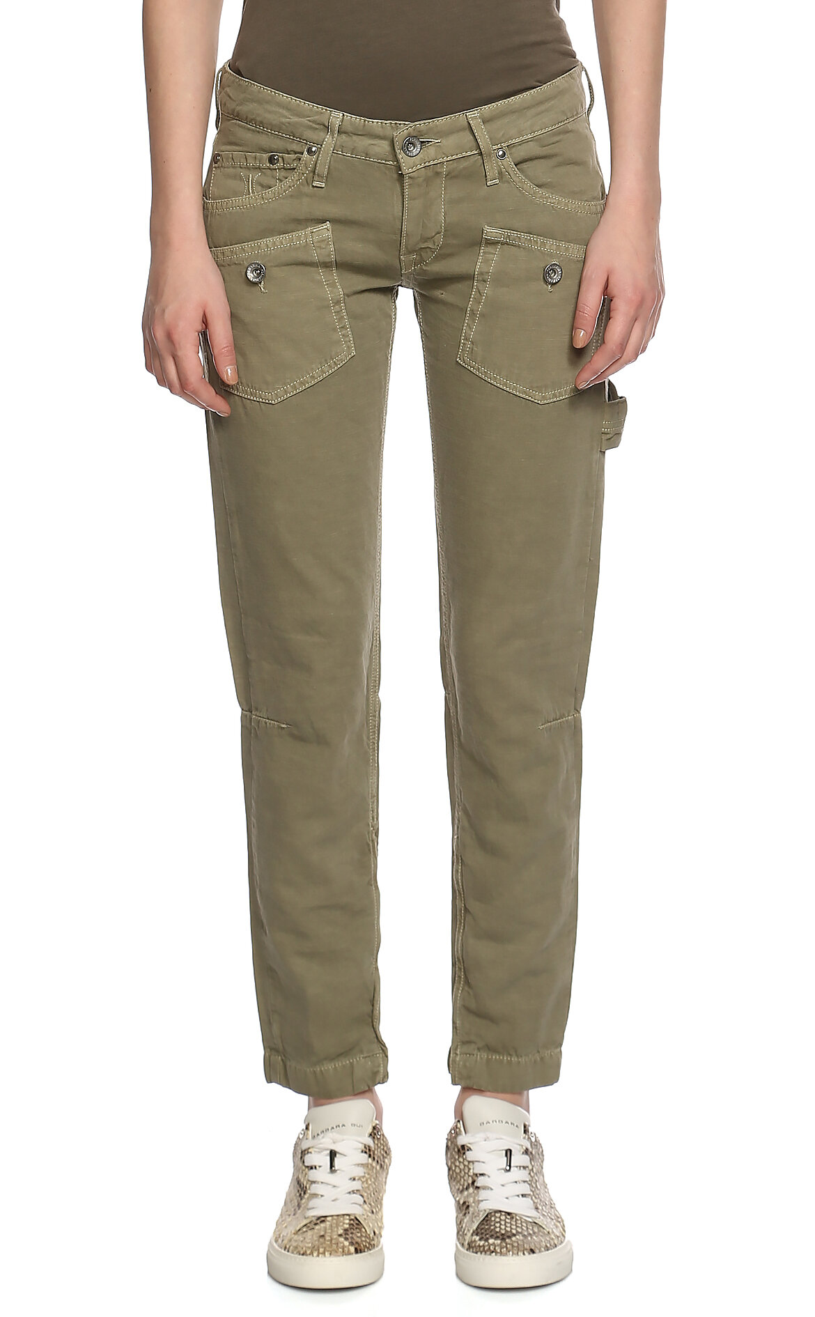 Fornarina Jeans-Fornarina Jeans Haki Pantolon