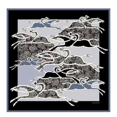 Longchamp-Longchamp Mavi Eşarp