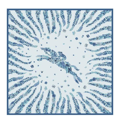 Longchamp-Longchamp Mavi Eşarp