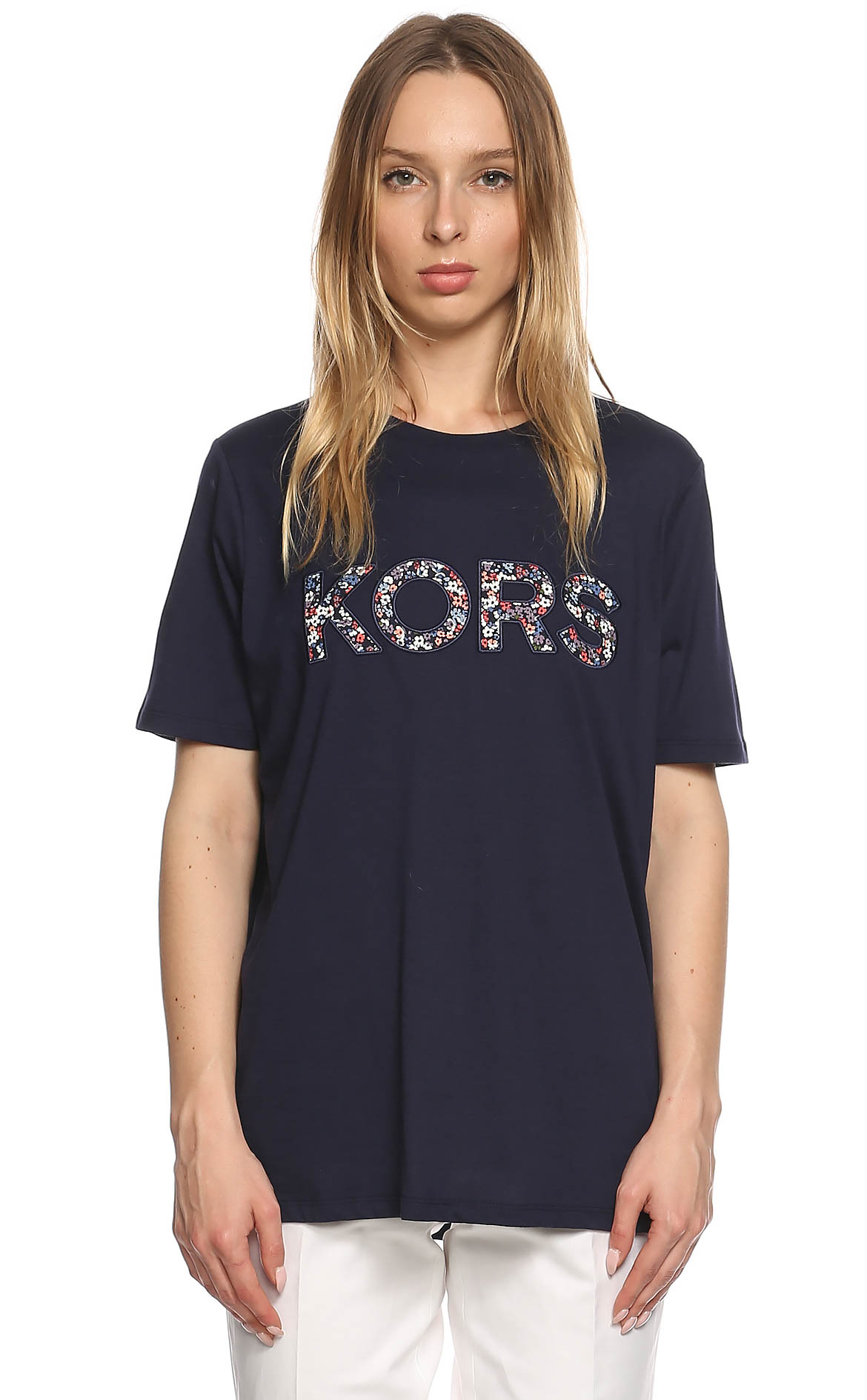 MICHAEL Michael Kors-MICHAEL Michael Kors Lacivert T-Shirt
