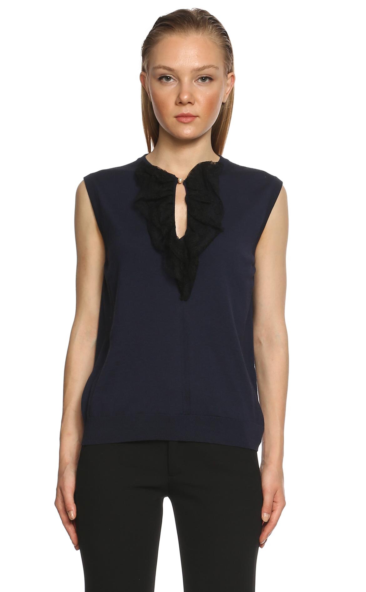 Lanvin-Lanvin Lacivert Bluz