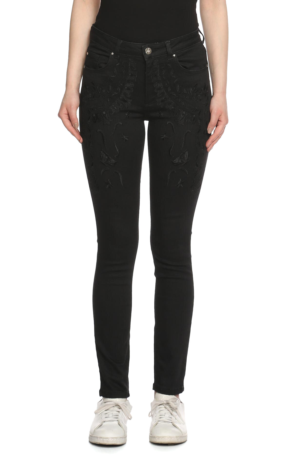 Silvian Heach-Silvian Heach Siyah Jean Pantolon