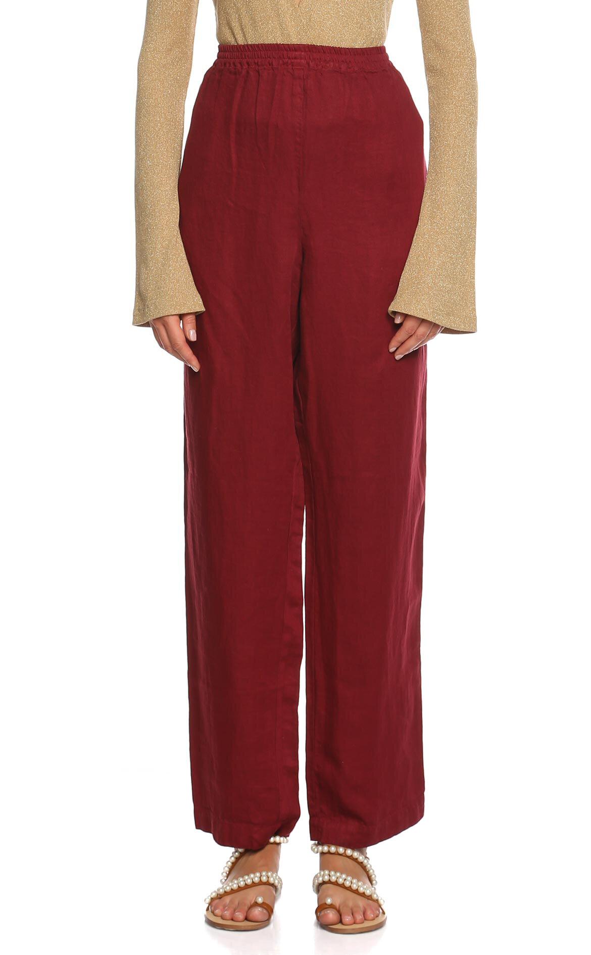 Eskandar-Eskandar Kırmızı Pantolon