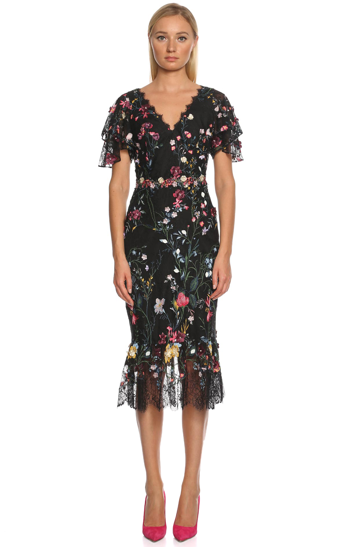 Marchesa Notte-Marchesa Notte Siyah Elbise Marchesa Notte-Marchesa Notte Siyah Elbise