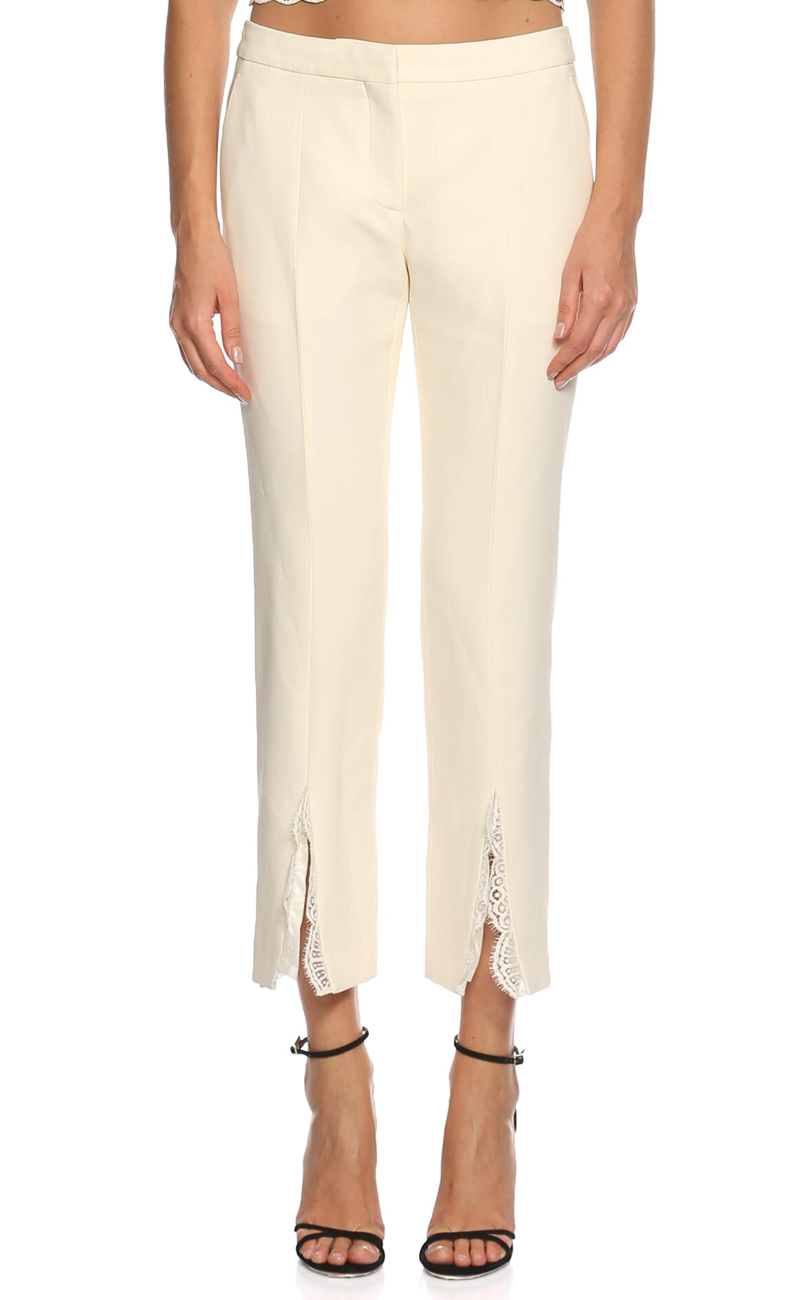 Alexander McQueen-Alexander McQueen Krem Rengi Pantolon