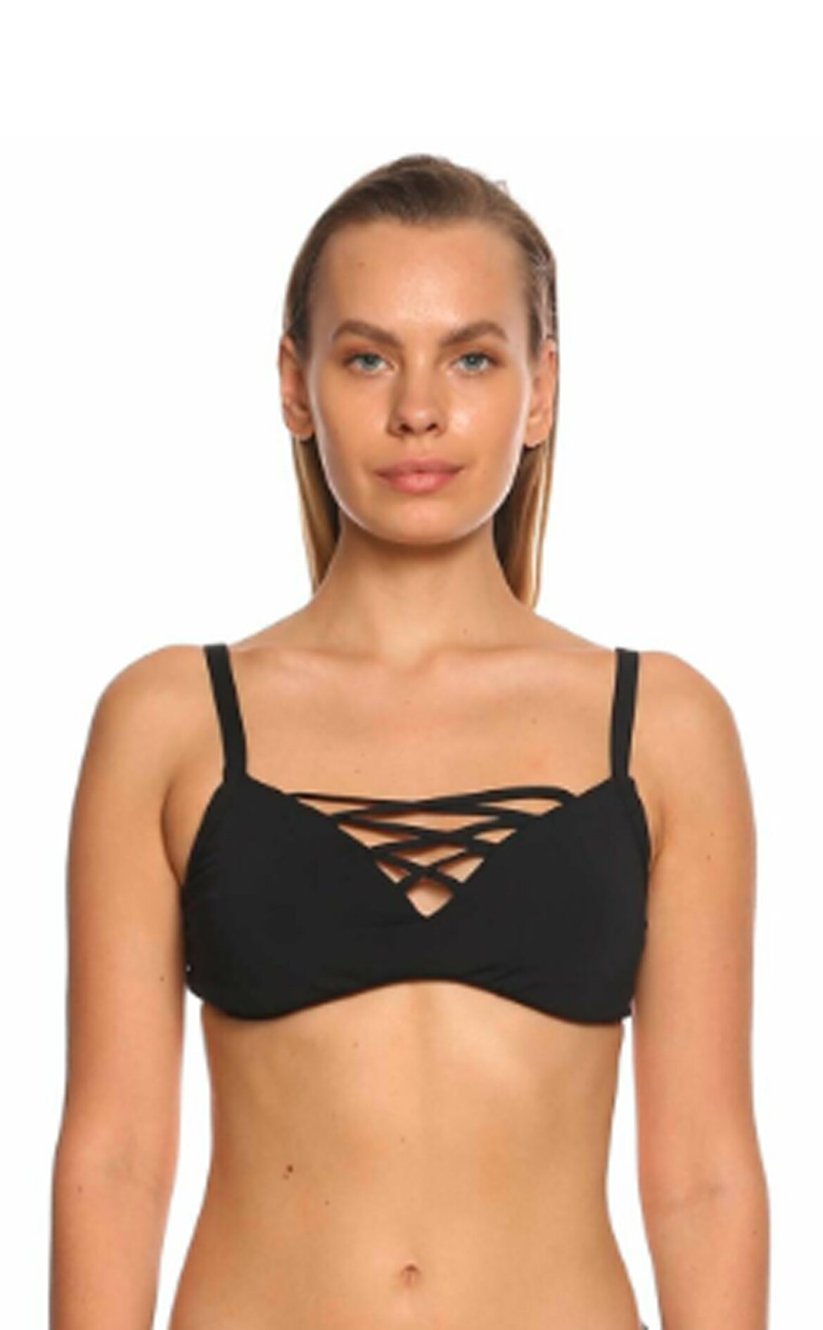 Seafolly-Seafolly Siyah Bikini Üstü