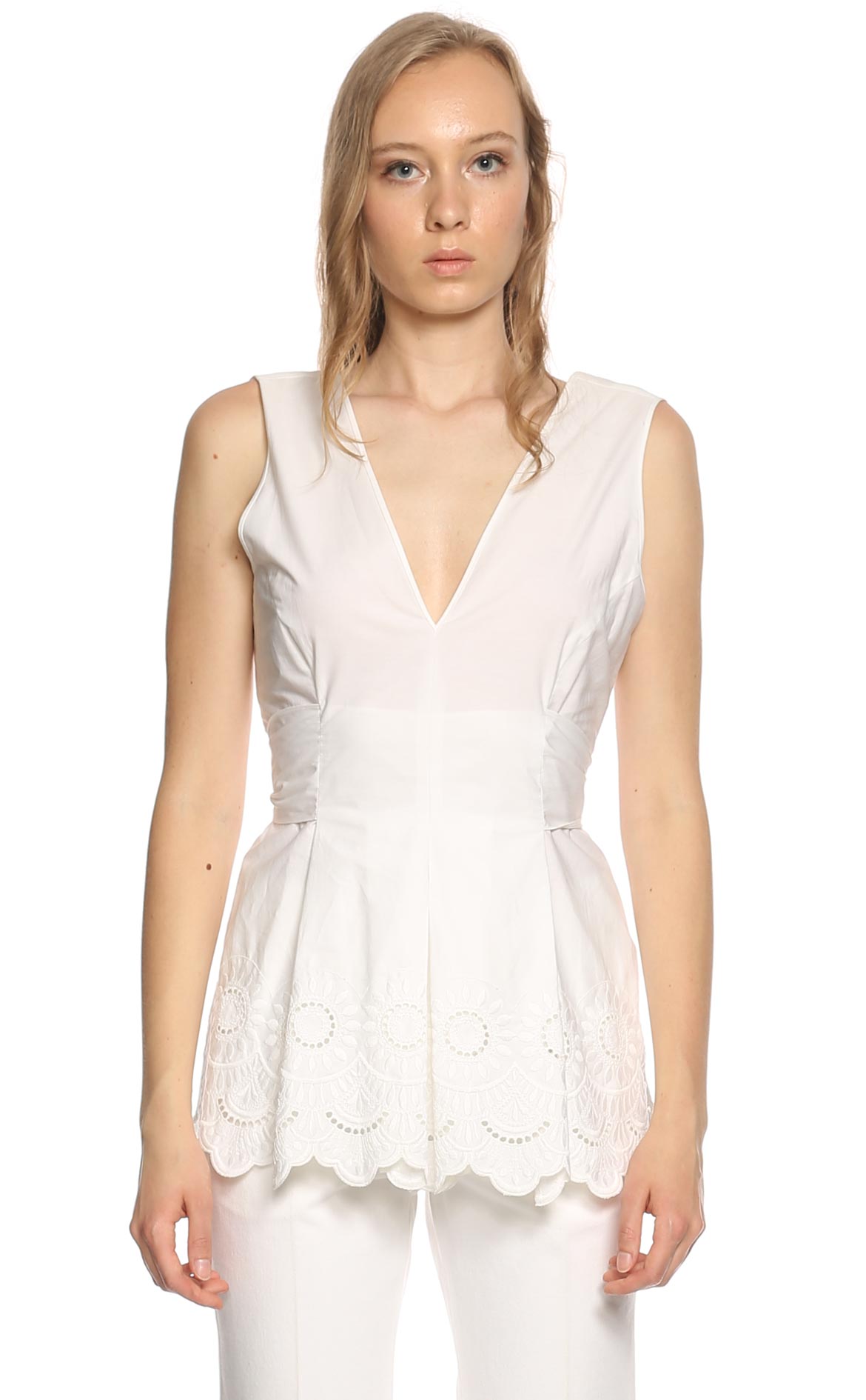 Alberta Ferretti -Alberta Ferretti  Beyaz Bluz