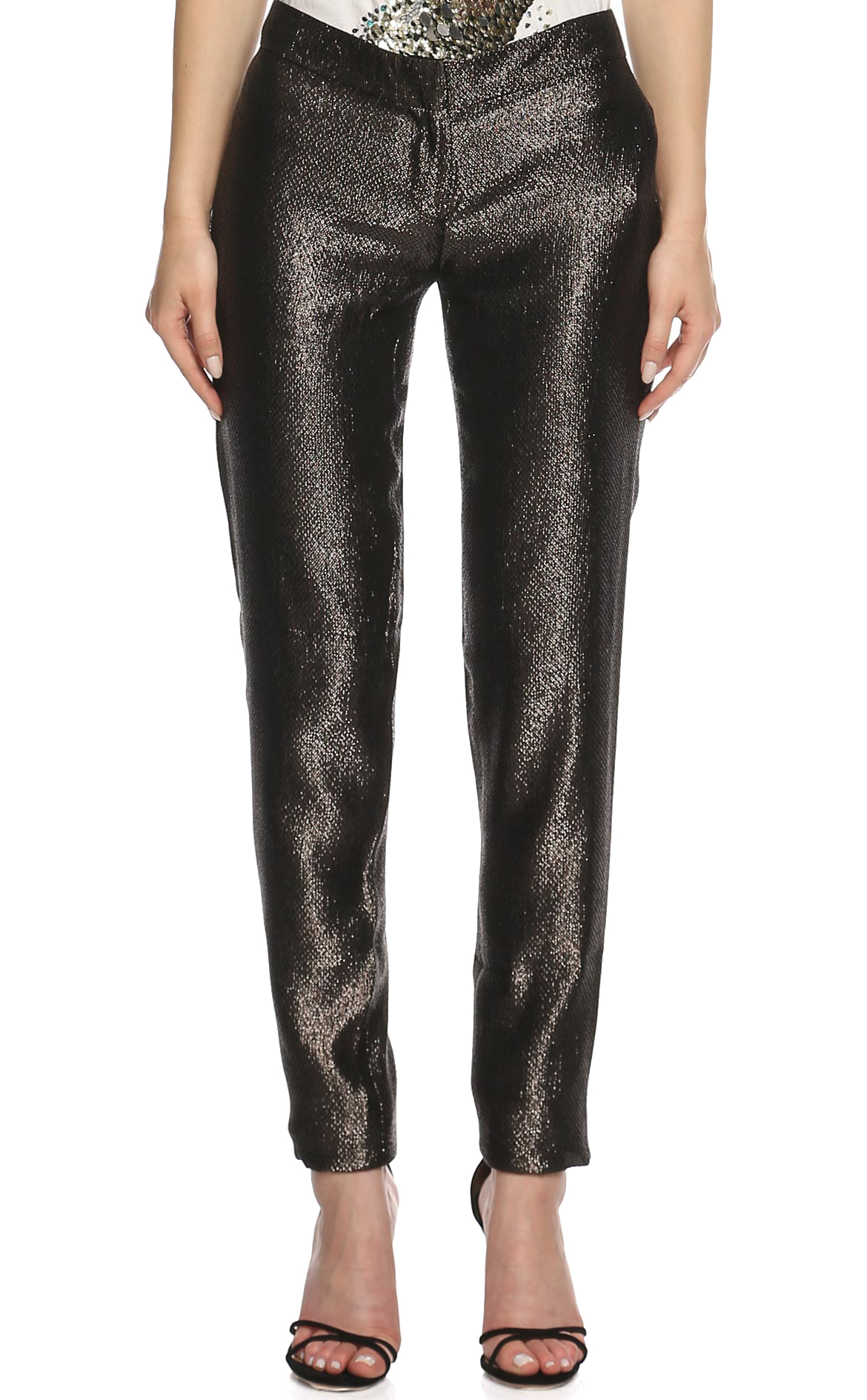 Devi Kroell-Devi Kroell Gümüş Rengi Pantolon Devi Kroell-Devi Kroell Gümüş Rengi Pantolon