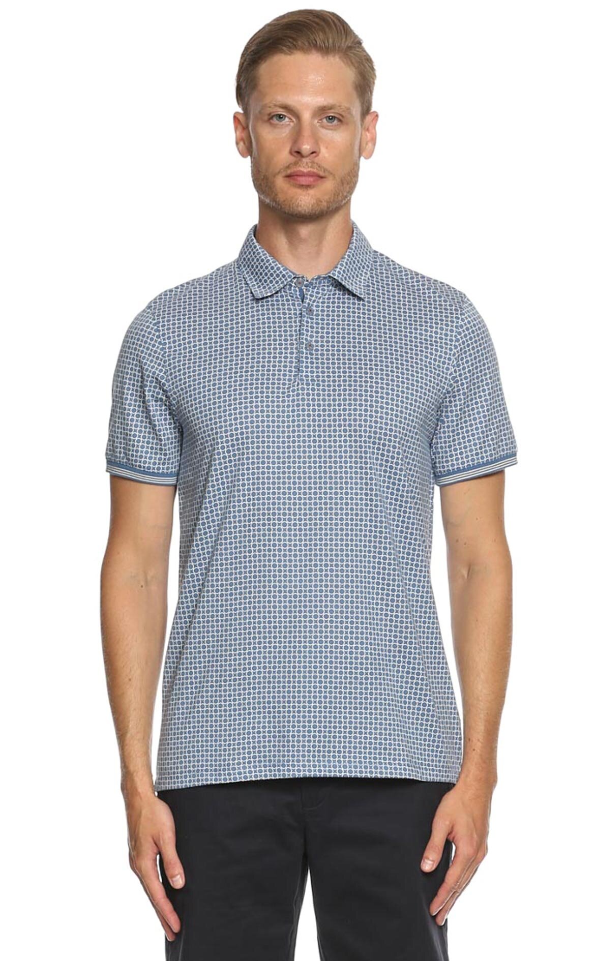 Ted Baker-Ted Baker Mavi Polo T-Shirt