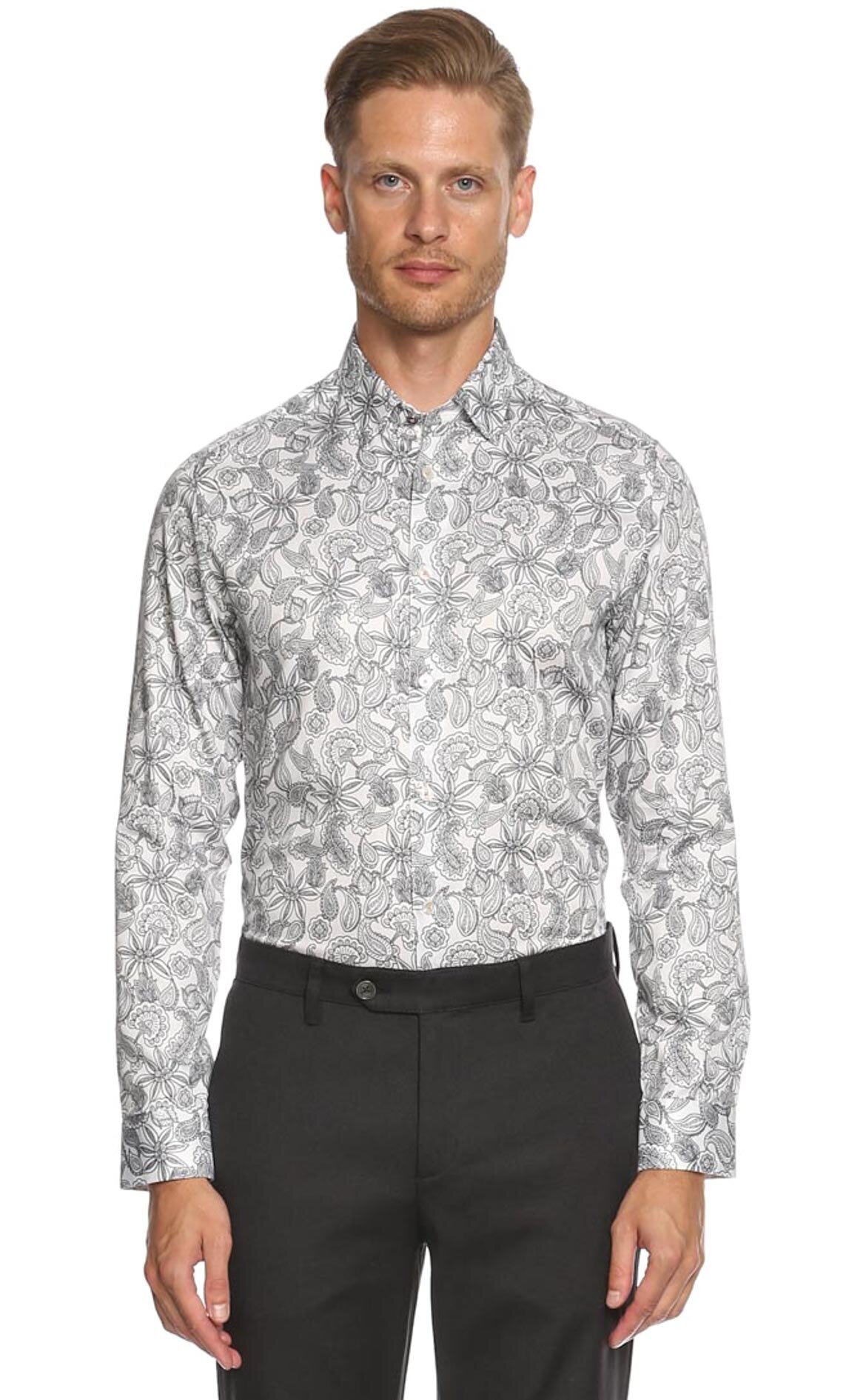 Ted Baker-Ted Baker Beyaz Gömlek Ted Baker-Ted Baker Beyaz Gömlek