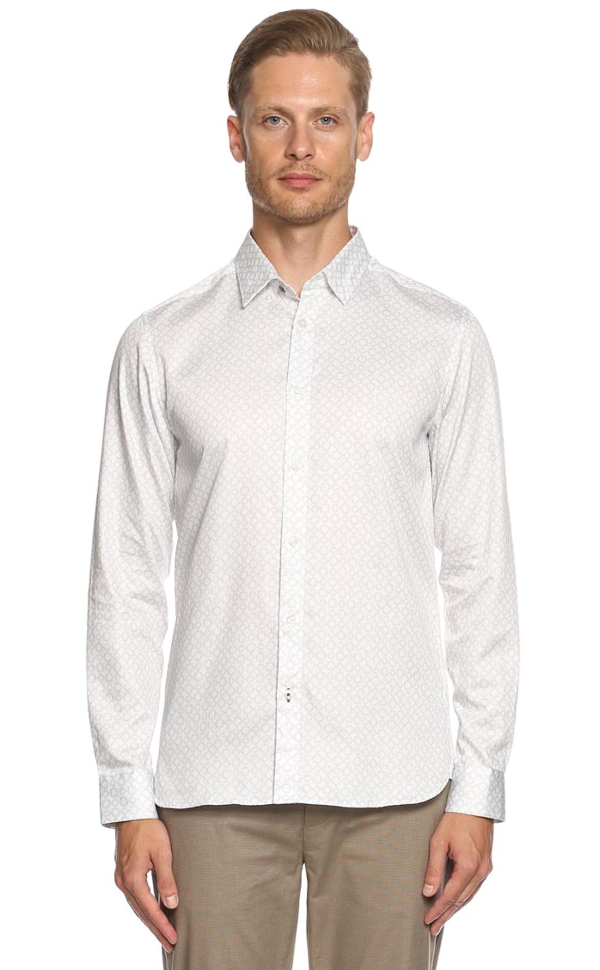 Ted Baker-Ted Baker Beyaz Gömlek Ted Baker-Ted Baker Beyaz Gömlek