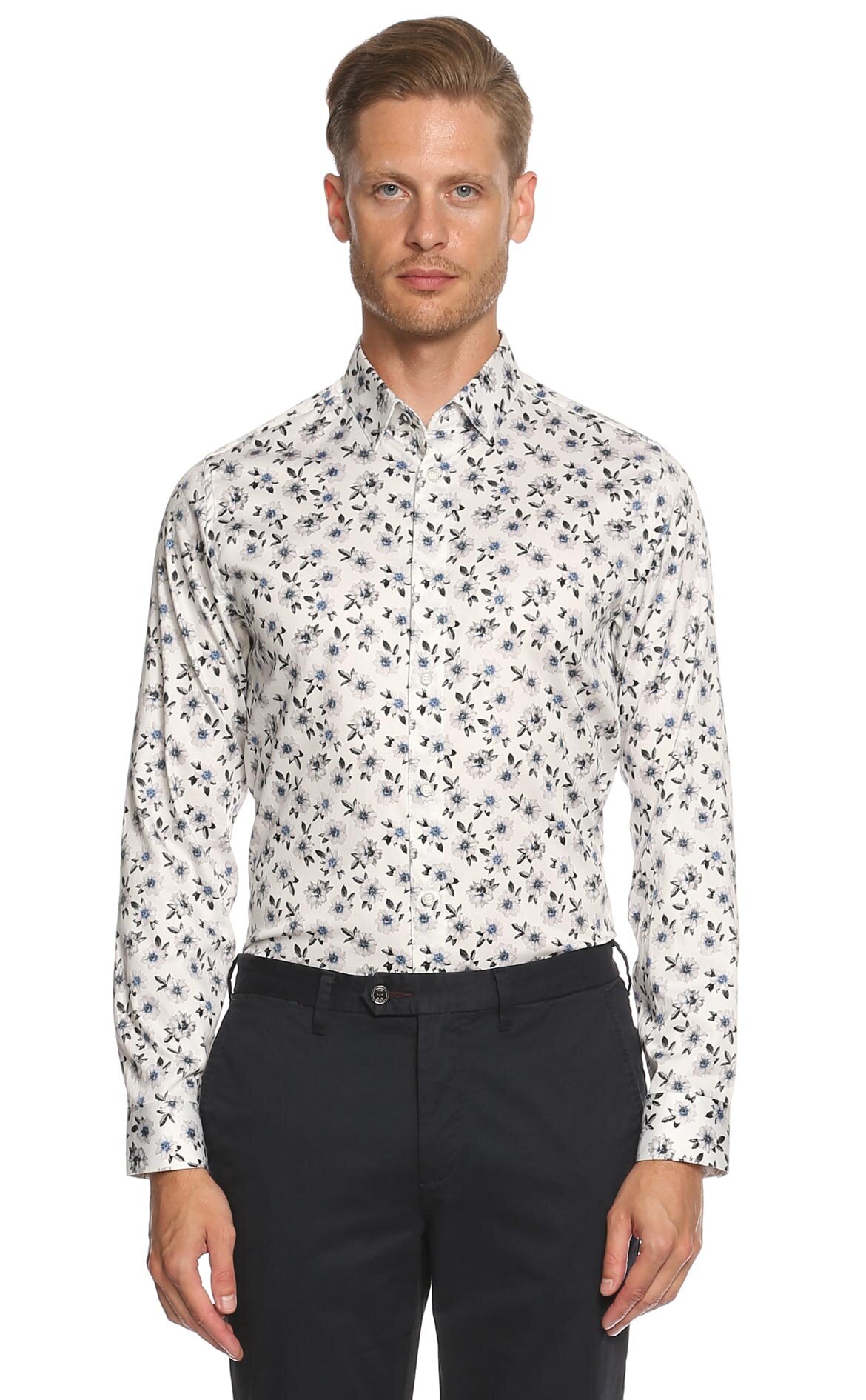 Ted Baker-Ted Baker Beyaz Gömlek Ted Baker-Ted Baker Beyaz Gömlek