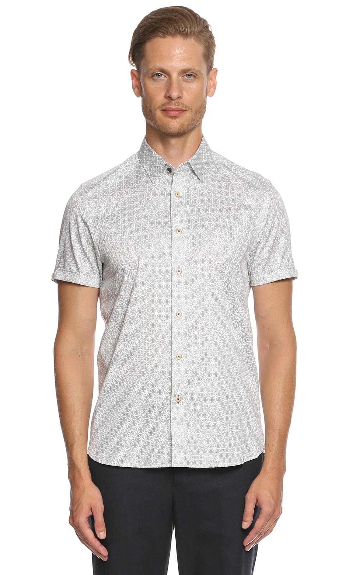 Ted Baker-Ted Baker Beyaz Gömlek Ted Baker-Ted Baker Beyaz Gömlek