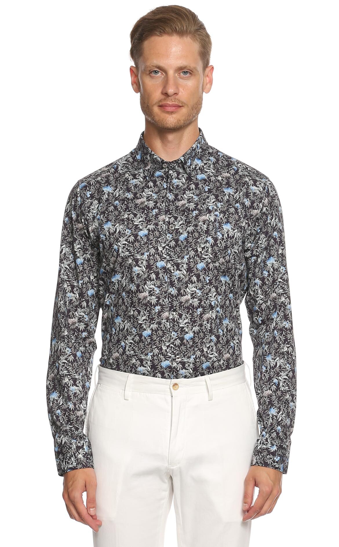 Ted Baker-Ted Baker Lacivert Gömlek