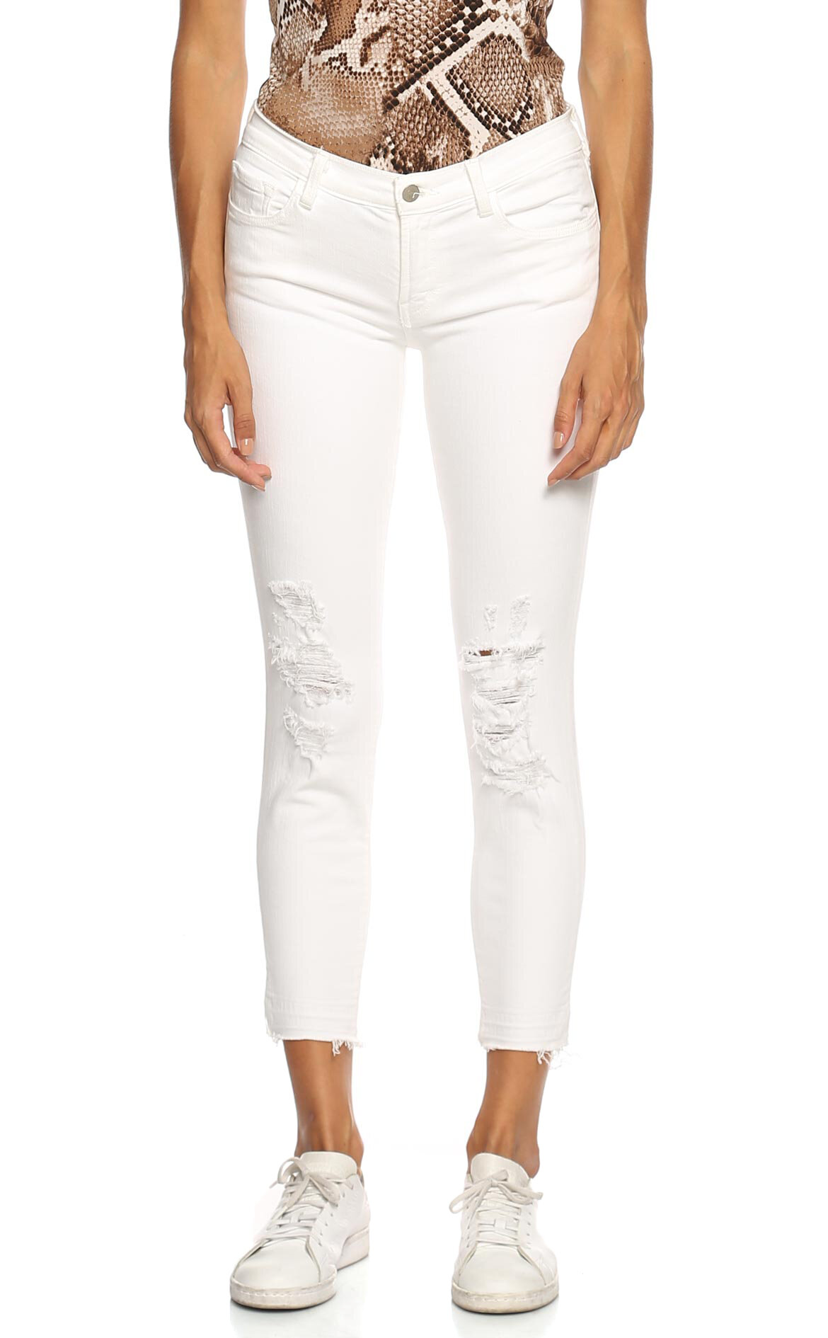 J Brand-J Brand Beyaz Jean Pantolon