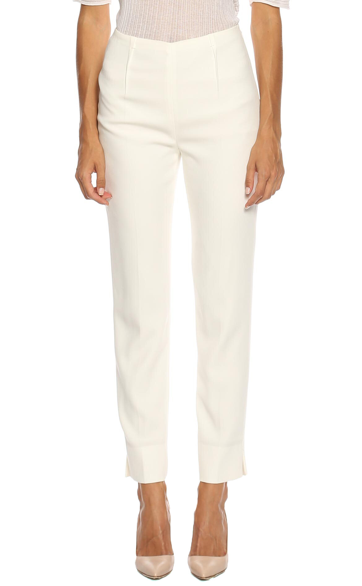 Paule Ka-Paule Ka Beyaz Kumaş Pantolon