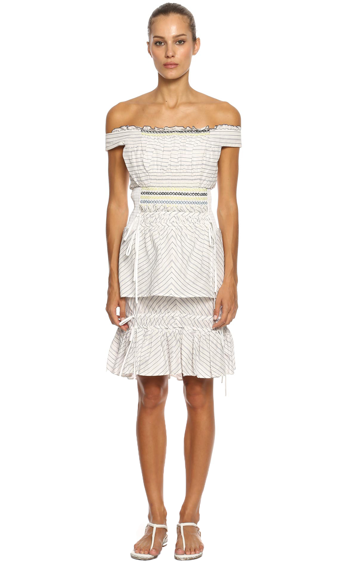 Peter Pilotto-Peter Pilotto Çizgi Desenli Elbise Peter Pilotto-Peter Pilotto Çizgi Desenli Elbise