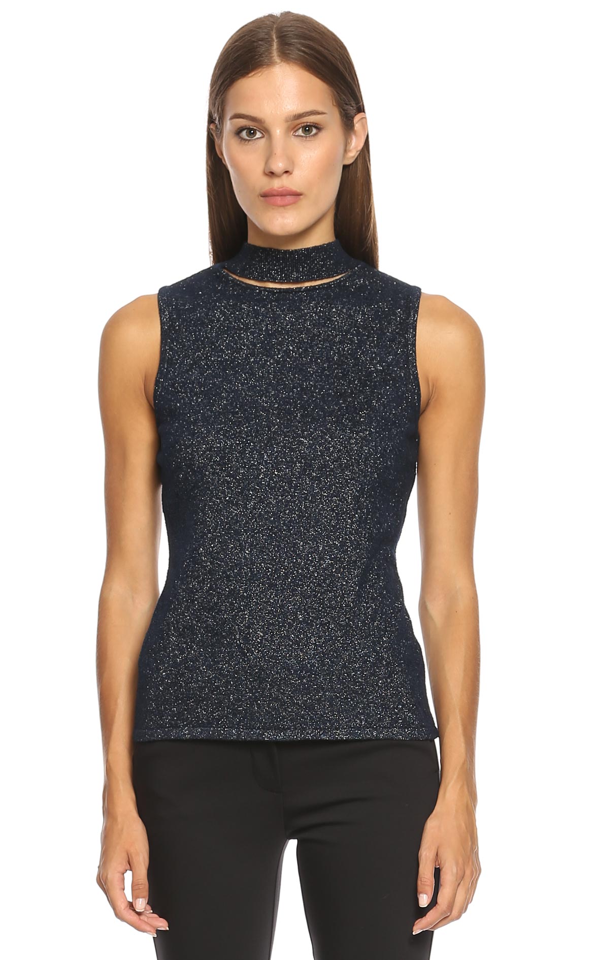 Elie Tahari-Elie Tahari Lacivert Bluz