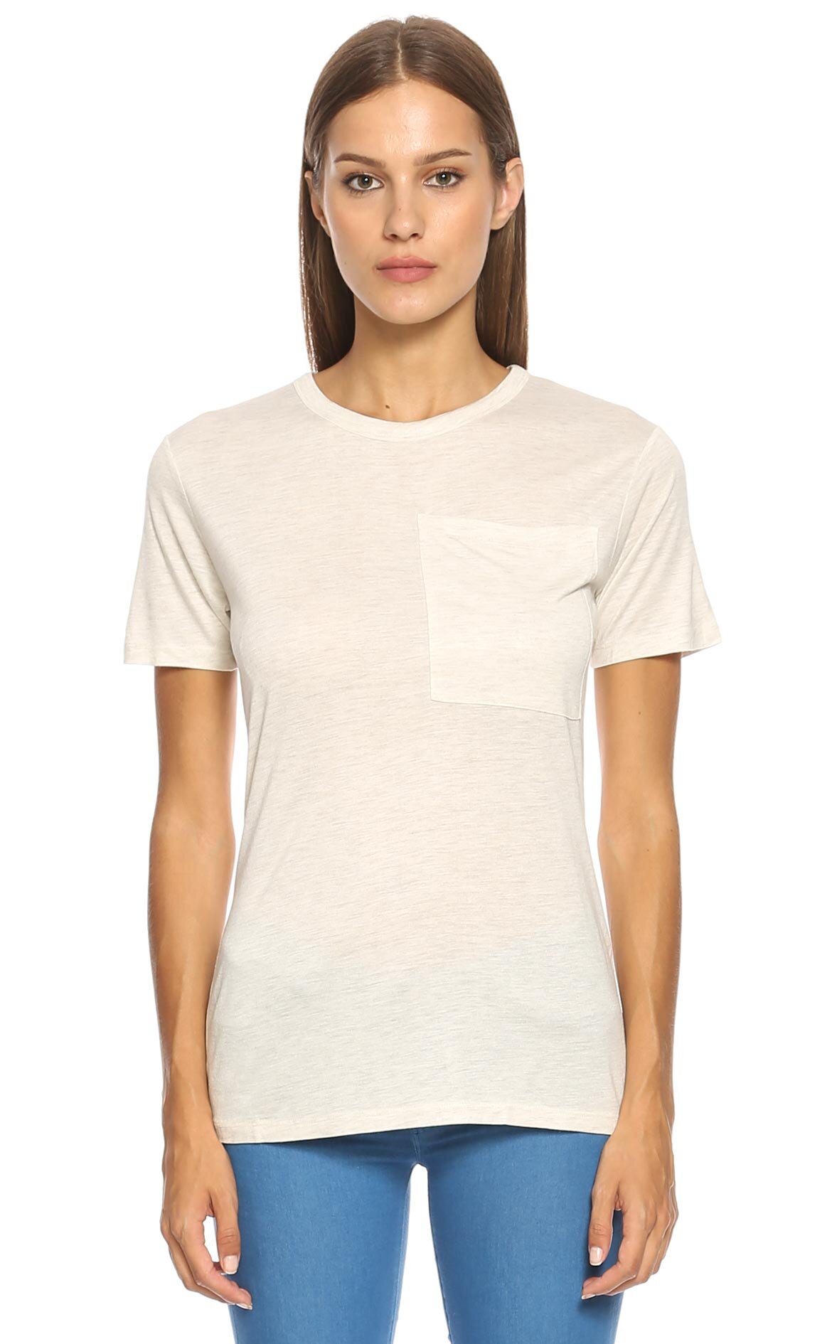 10 Crosby Derek Lam-10 Crosby Derek Lam Ekru T-Shirt 10 Crosby Derek Lam-10 Crosby Derek Lam Ekru T-Shirt
