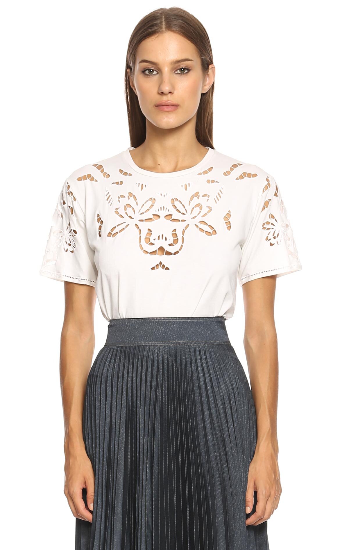 Ermanno Scervino-Ermanno Scervino Dantel Detaylı Bluz Ermanno Scervino-Ermanno Scervino Dantel Detaylı Bluz