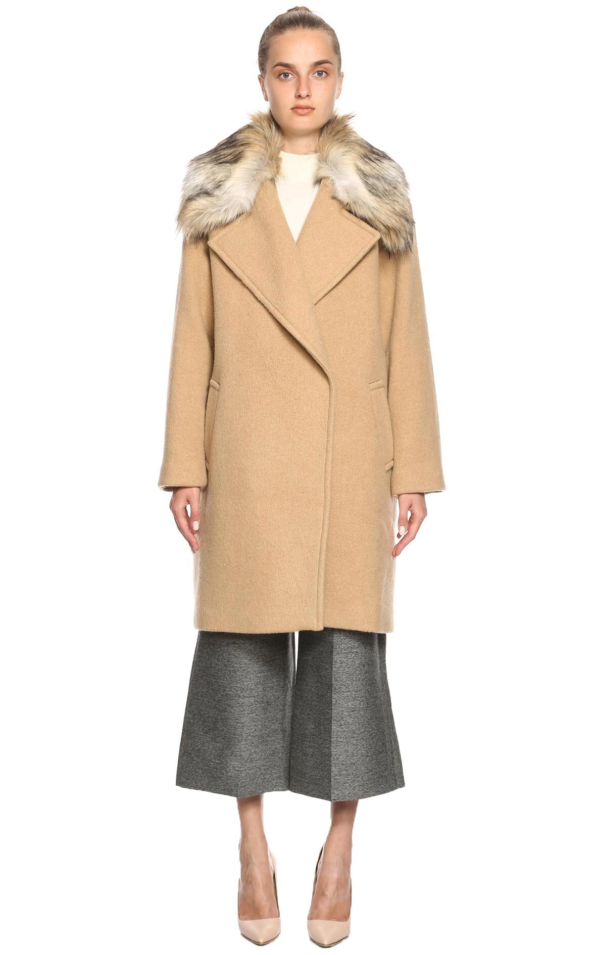 MICHAEL Michael Kors-MICHAEL Michael Kors Camel Manto MICHAEL Michael Kors-MICHAEL Michael Kors Camel Manto