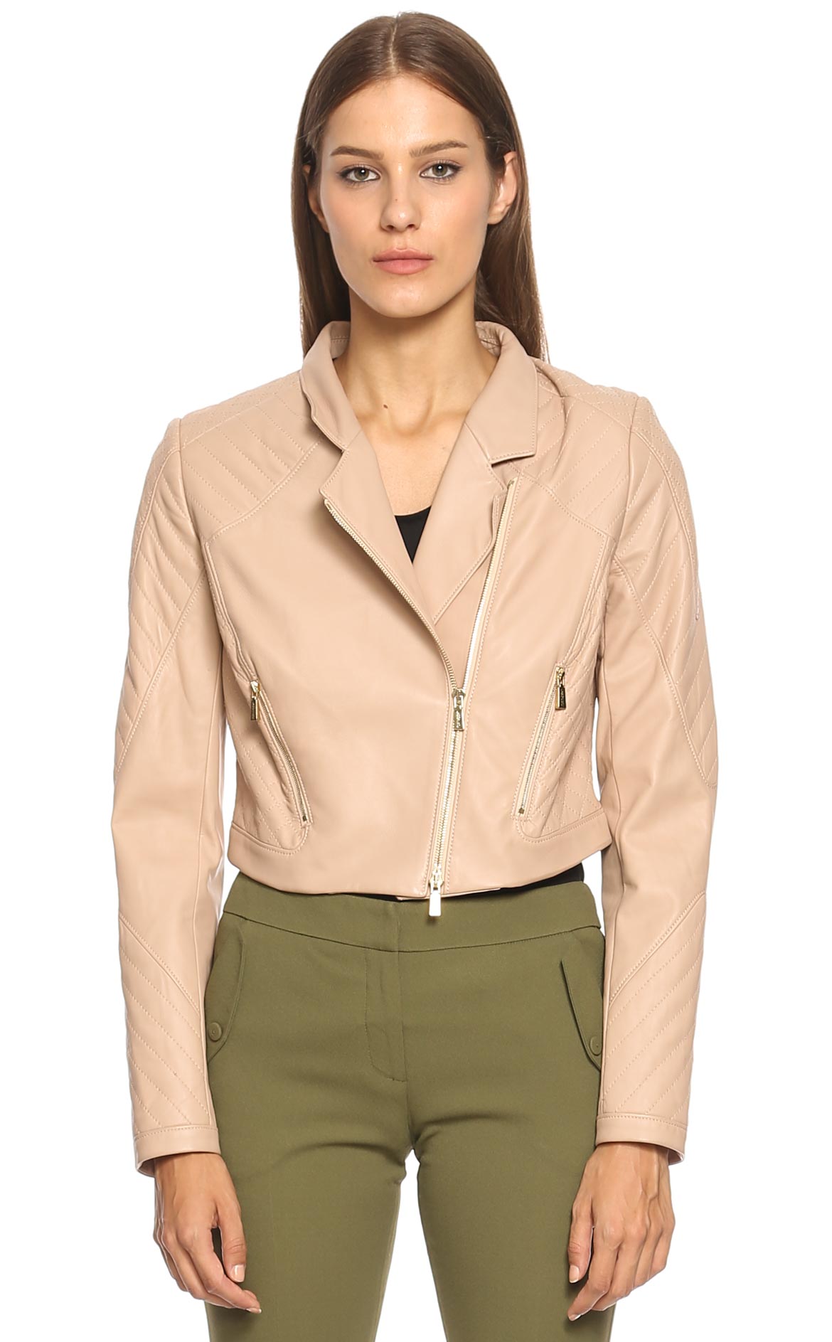 Jason Wu-Jason Wu Pudra Rengi Deri Ceket Jason Wu-Jason Wu Pudra Rengi Deri Ceket
