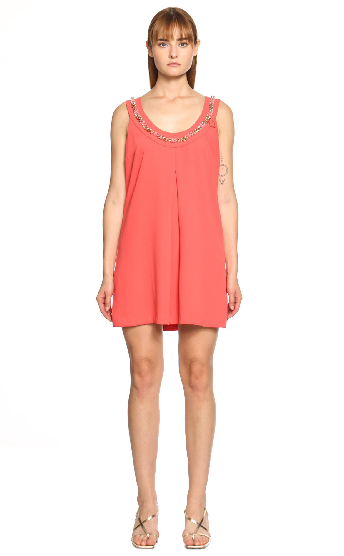 Elisabetta Franchi-Elisabetta Franchi Zincir Detaylı Elbise