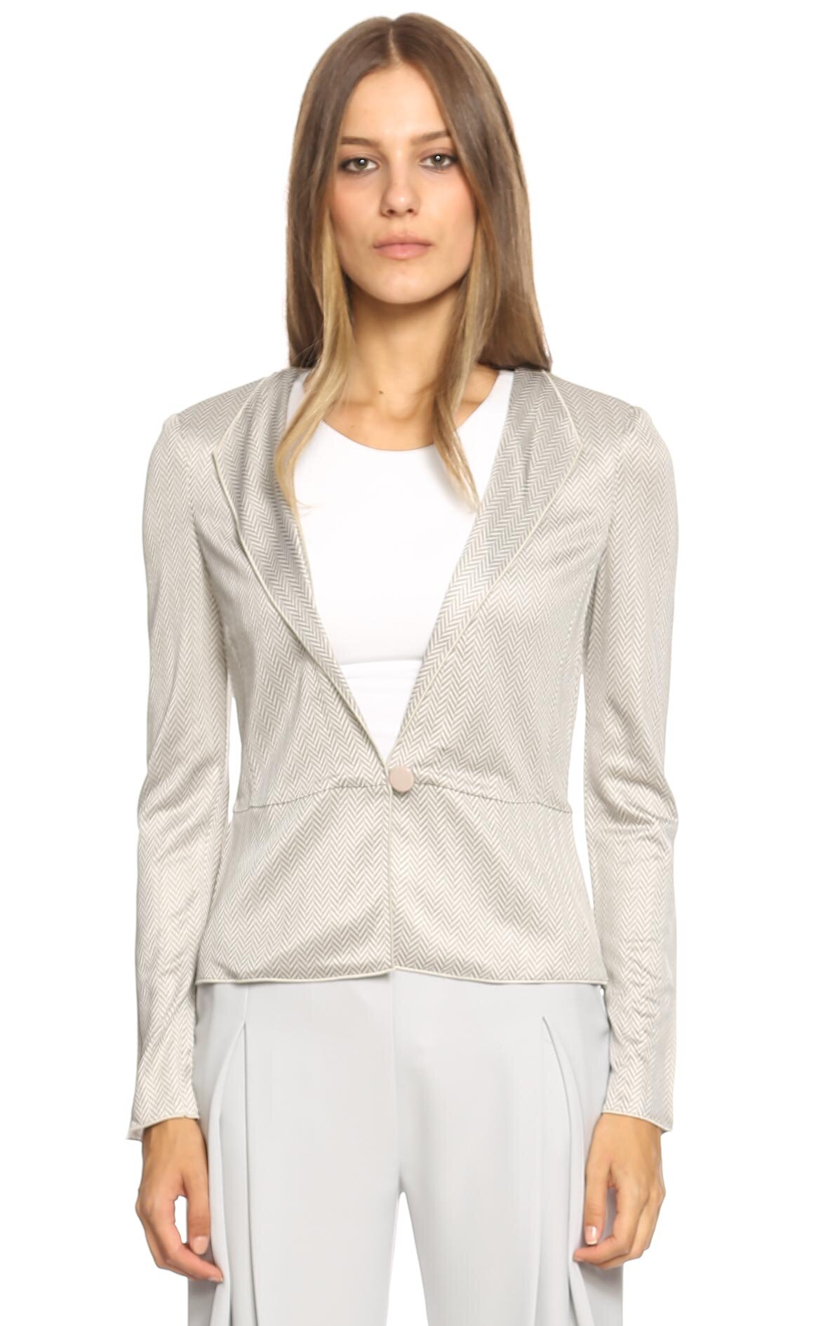 Armani Collezioni-Armani Collezioni Gri Ceket