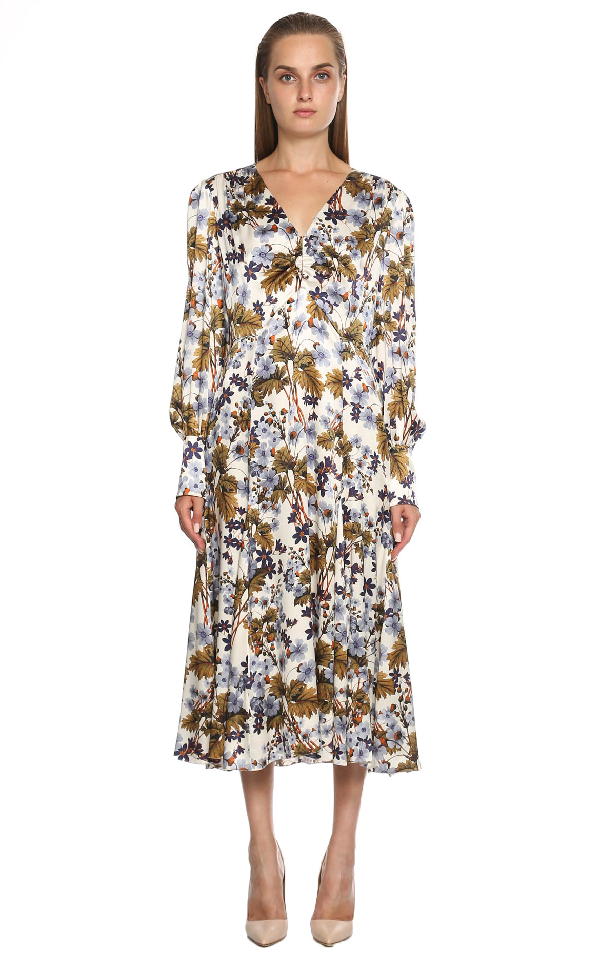 Erdem-ErdemÇiçek Desenli Elbise Erdem-ErdemÇiçek Desenli Elbise