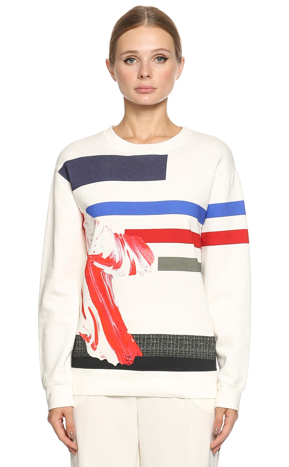 Prabal Gurung-Prabal Gurung Beyaz Sweatshirt Prabal Gurung-Prabal Gurung Beyaz Sweatshirt